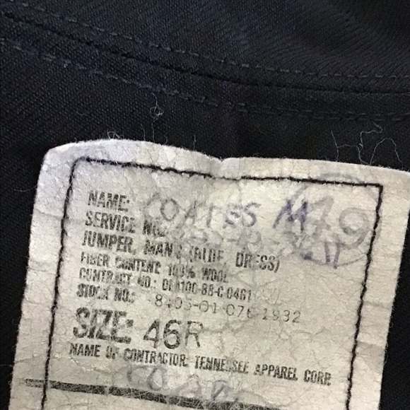 Shirts | Vintage Us Navy Wool Dress Shirt 46r | Poshmark